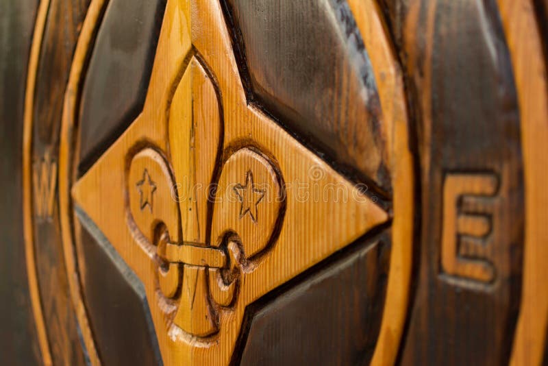 Scout sign in nature stock photo. Image of forest, concept - 131129828