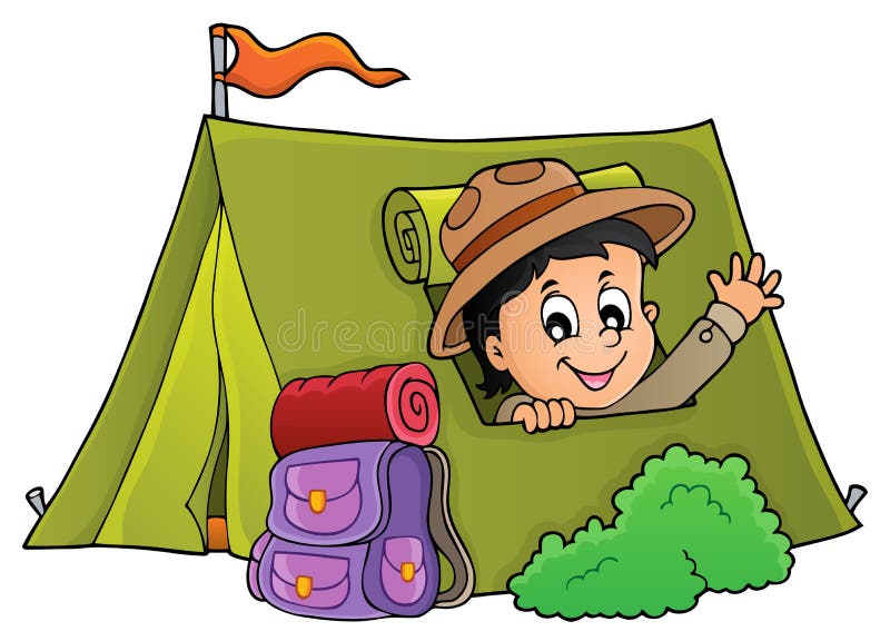 Scout in Tent Theme Image 1 Stock Vector - Illustration of eps10 ...