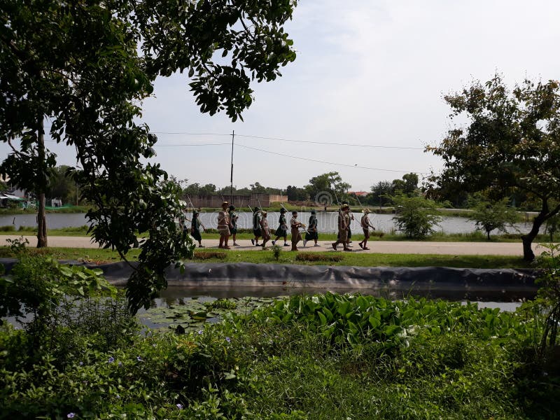 Scout walk team rally fun editorial photo. Image of scout - 174898746