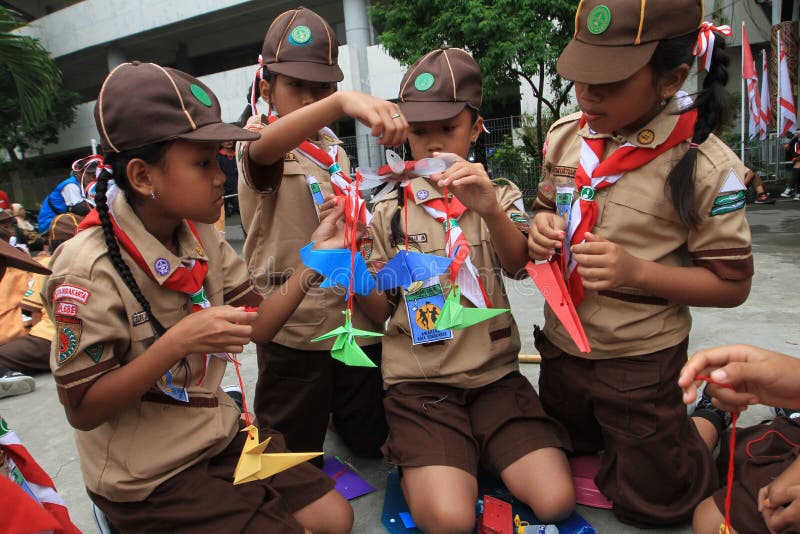 Scouts Making the Three-finger Salute on Celebration of Velvet ...