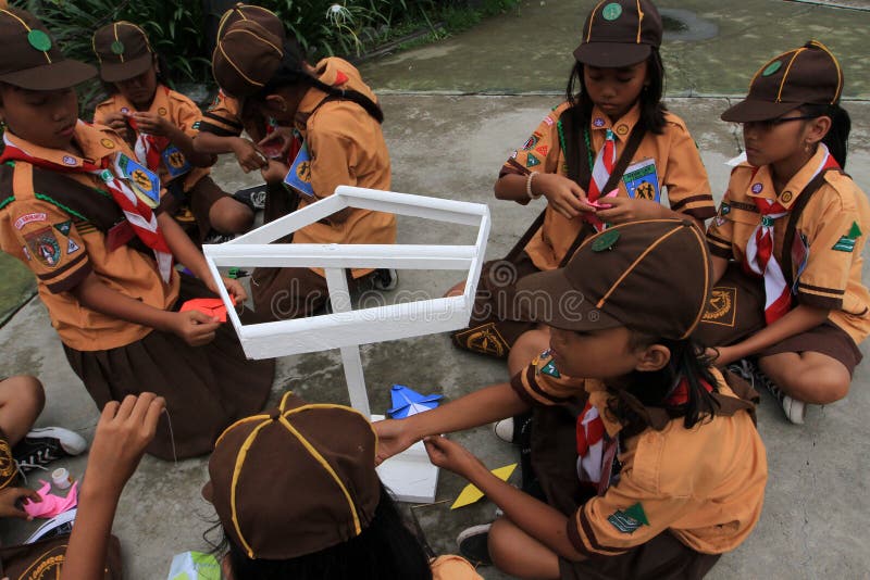 Scouts Making the Three-finger Salute on Celebration of Velvet ...