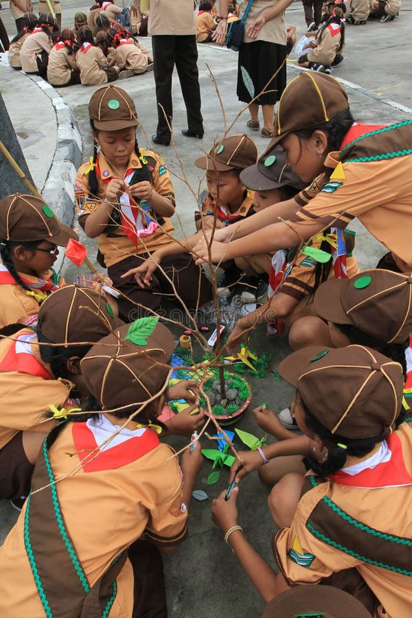 Scouts Making the Three-finger Salute on Celebration of Velvet ...