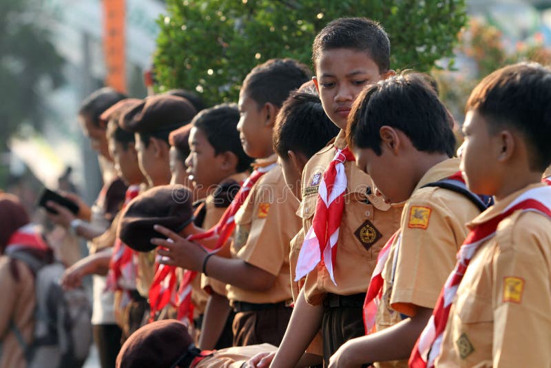 Scouts editorial stock image. Image of sragen, java, march - 54785339