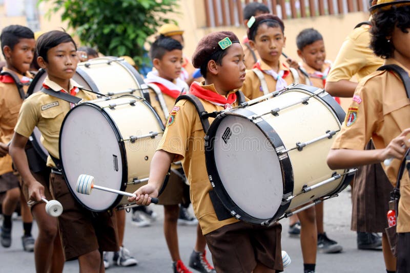 Scouts marching band editorial stock photo. Image of solo - 44224418