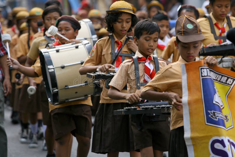 Scouts marching band editorial stock image. Image of band - 44224439