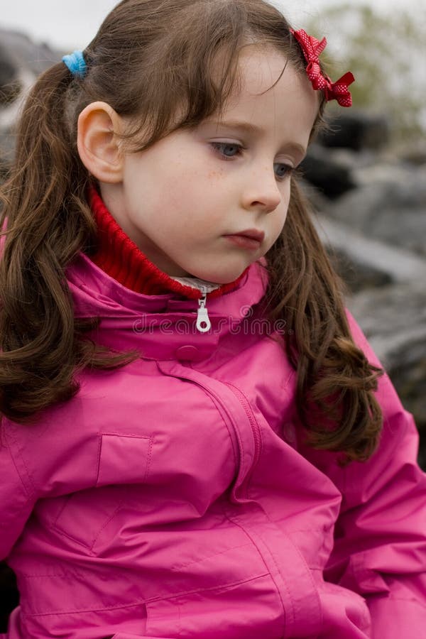 Scowled girl stock image. Image of girl, blue, pretty - 10399625