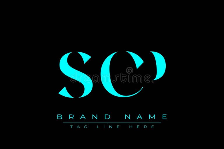SCP Abstract Letter Logo Design Stock Vector - Illustration of logotype ...