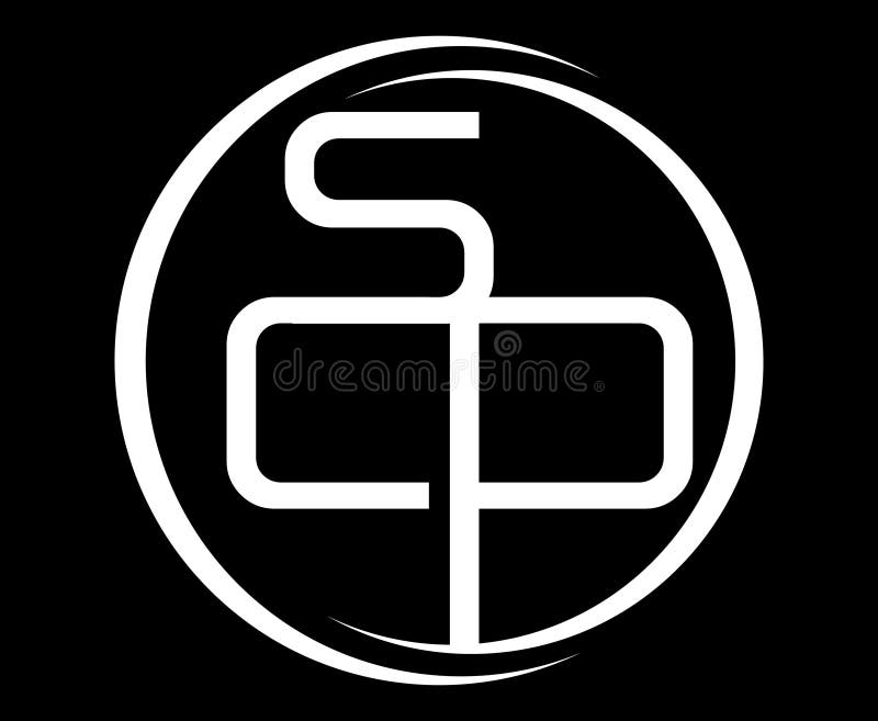 SCP Blanco Y Negro Logo Design Ilustración del Vector - Ilustración de ...