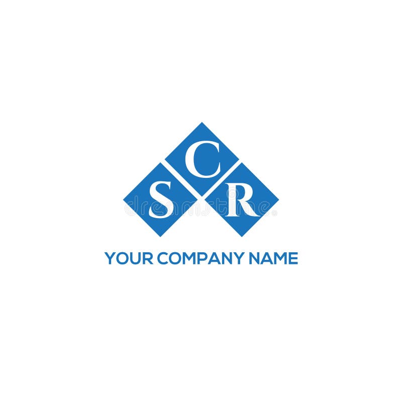 SCR Letter Logo Design on BLACK Background. SCR Creative Initials ...