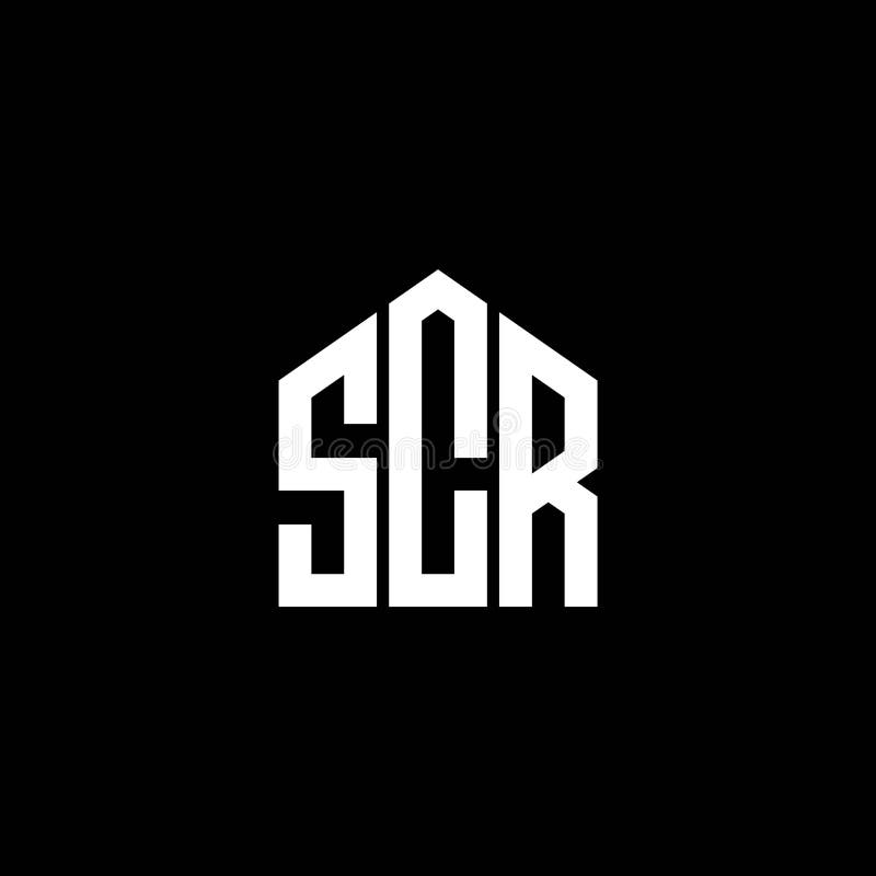 SCR Letter Logo Design on BLACK Background. SCR Creative Initials ...