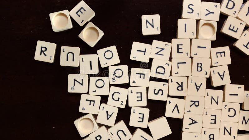 Scrabble Blocks Scattered on Background for Content Creation Editorial ...