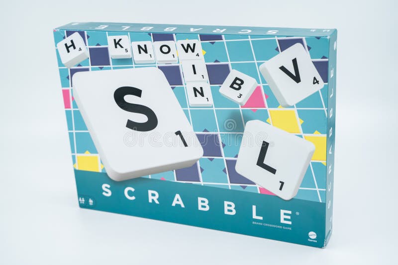 Scrabble Box Isolated on White Background. Editorial Photography ...