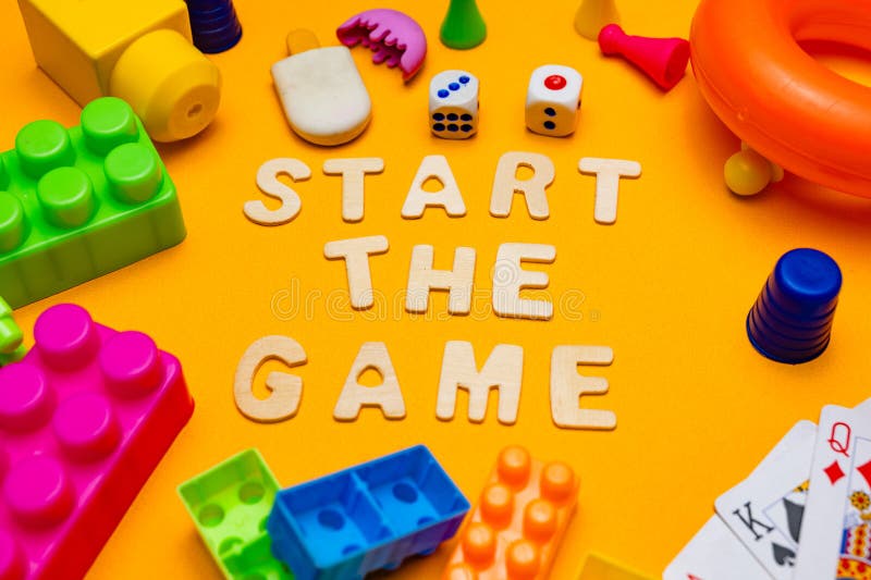 Scrabble Letters Spelling Out Start the Game Stock Photo - Image of ...