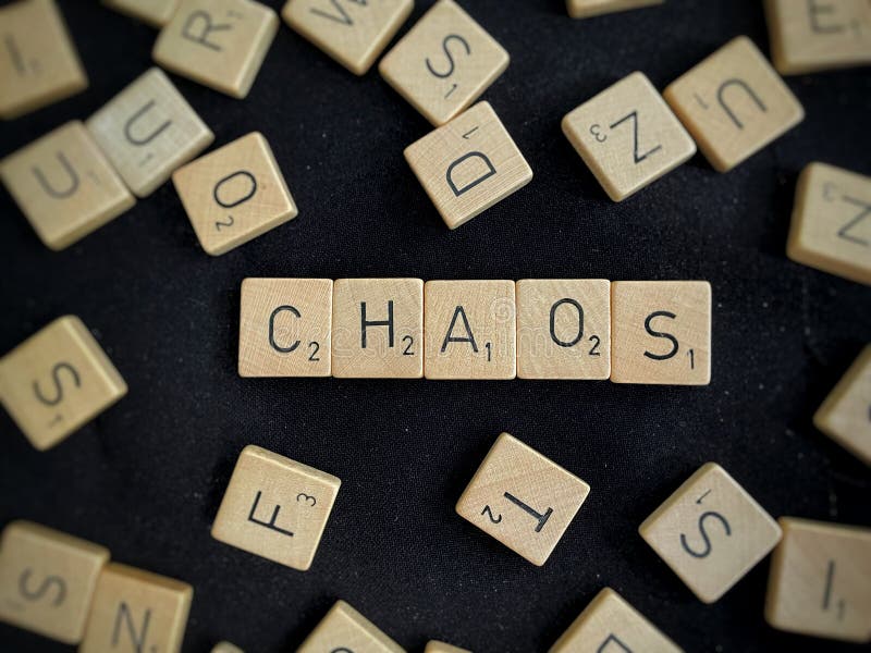 Chaos and Order at the Same Time Stock Image - Image of scrabble, order ...