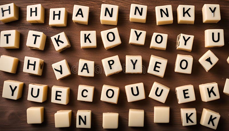 Scrabble Tiles on a Wooden Background Stock Illustration - Illustration ...