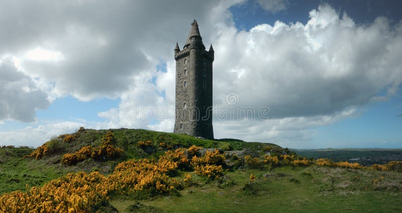 Famous Scrabo Tower in Northern Ireland Stock Photo - Image of marquess ...