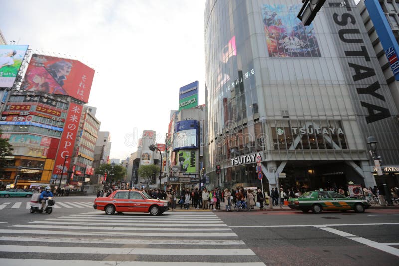 Scramble Crosswalk is the Largest in the World Editorial Image - Image ...