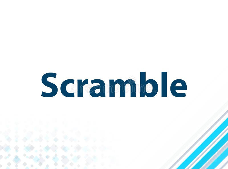 Scramble Modern Flat Design Blue Abstract Background Stock Illustration ...