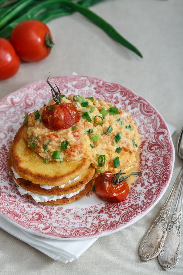 Scrambled Eg with Tomato and Onion or Huevos Pericos Stock Photo ...