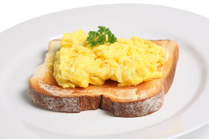 Scrambled Egg on Toast stock photo. Image of food, light - 1757068
