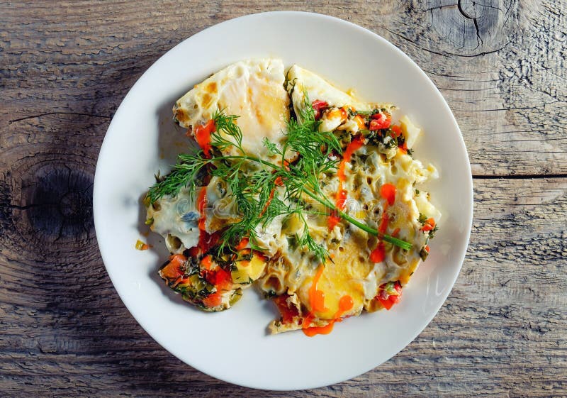 Scrambled egg tree stock photo. Image of broccoli, gourmet - 73847114