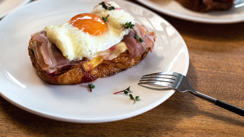 Scrambled Eggs on Bread, Toasted Toast. a Nice Beautiful Breakfast of ...