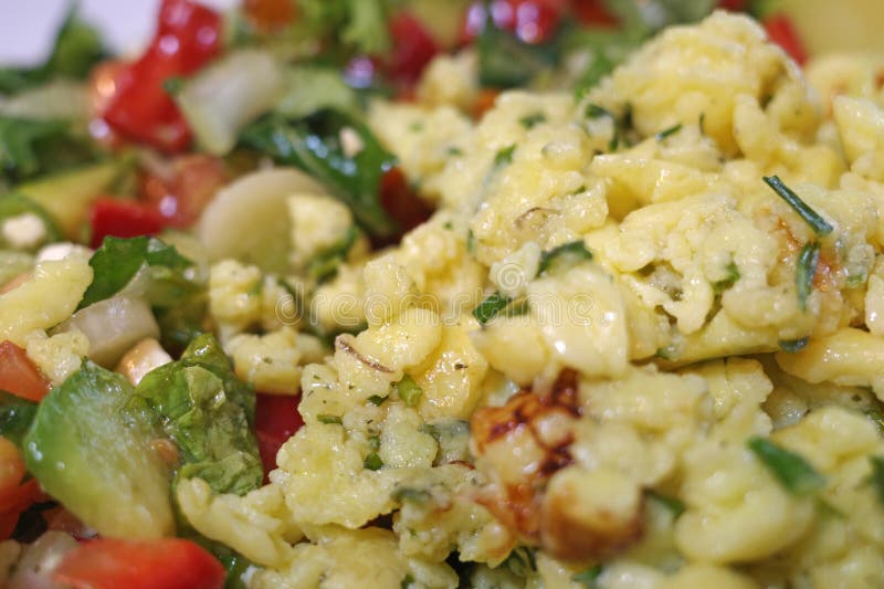 Scrambled Eggs with Vegetables Stock Photo - Image of dish, plant ...