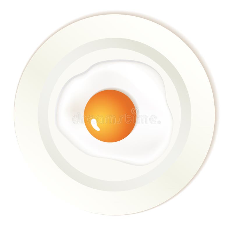 Scrambled ei op plaat vector illustratie. Illustration of menu - 33210343