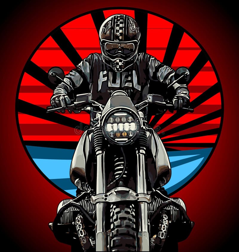 Scrambler bike front view stock vector. Illustration of scrambler ...