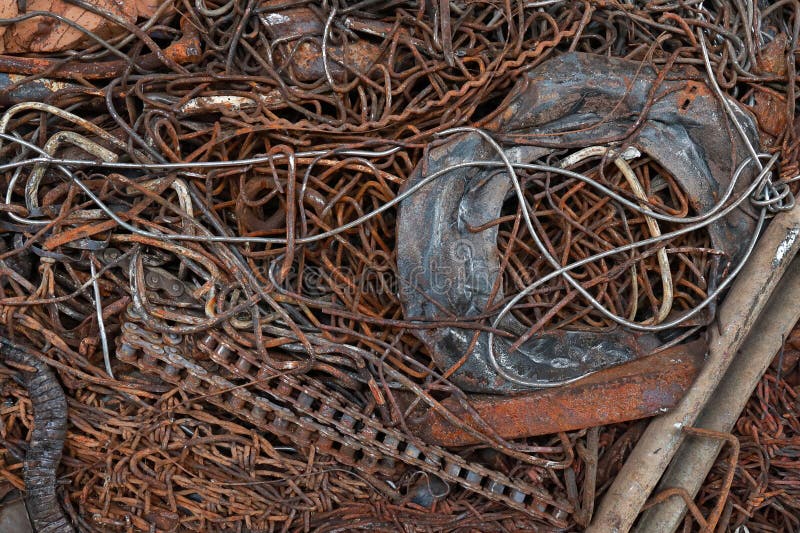 Scrap awaiting recycling. stock photo. Image of maintenance - 262790800