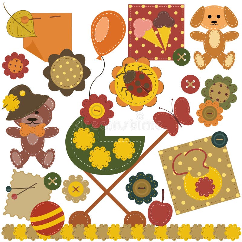 Scrap Booking Set With Different Objects Stock Illustration ... Scrap Booking Set With Different Objects Stock Illustration ...