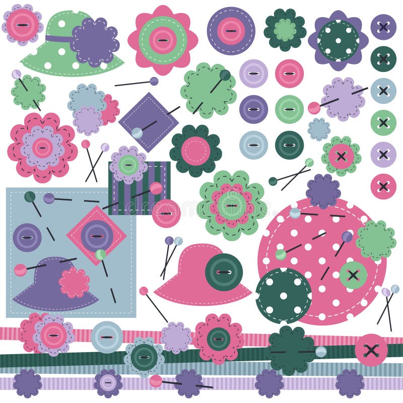 Scrap Booking Set with Different Objects Stock Illustration ... Scrap Booking Set with Different Objects Stock Illustration ...