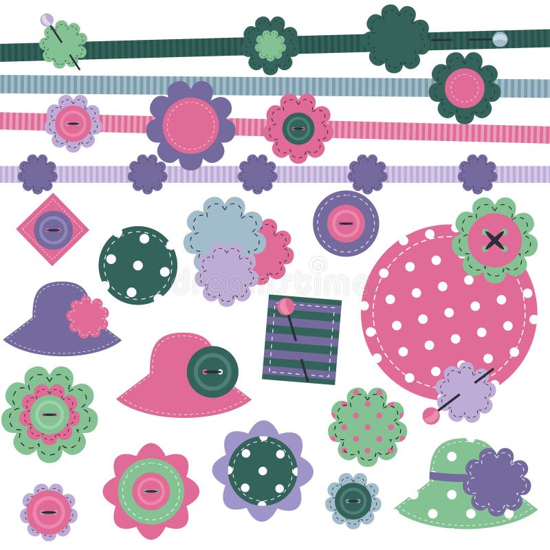 Scrap Booking Set With Different Objects Stock Illustration ... Scrap Booking Set With Different Objects Stock Illustration ...