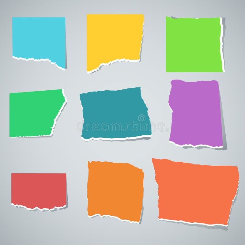 Colored Papers Clipart