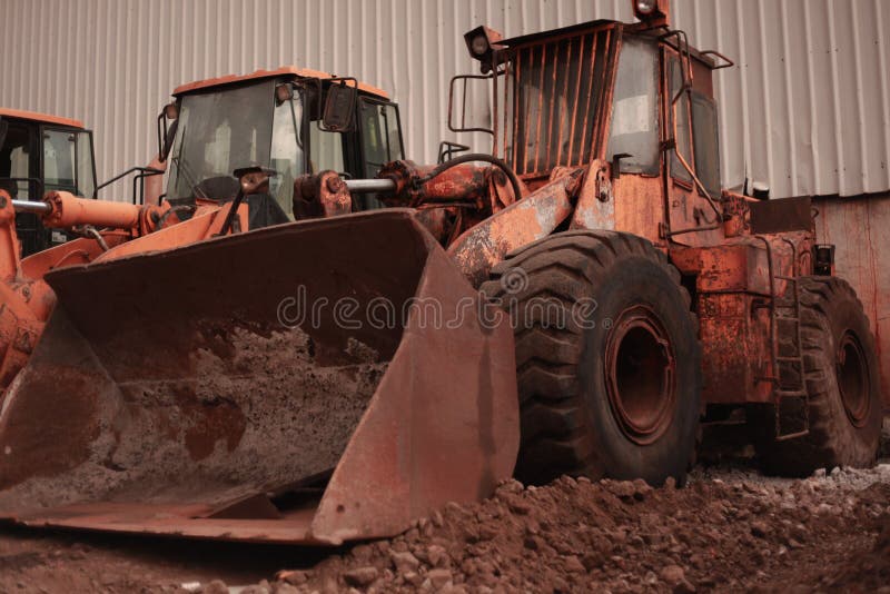 Scrap Construction Equipment Stock Image - Image of machine, useless ...