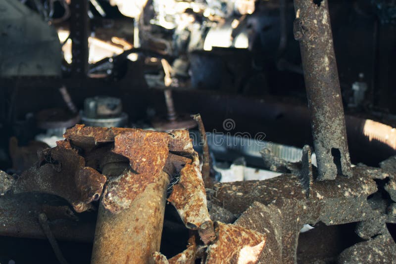 Scrap Copper and Iron. Scrap of Ferrous Metals and Mechanisms of ...