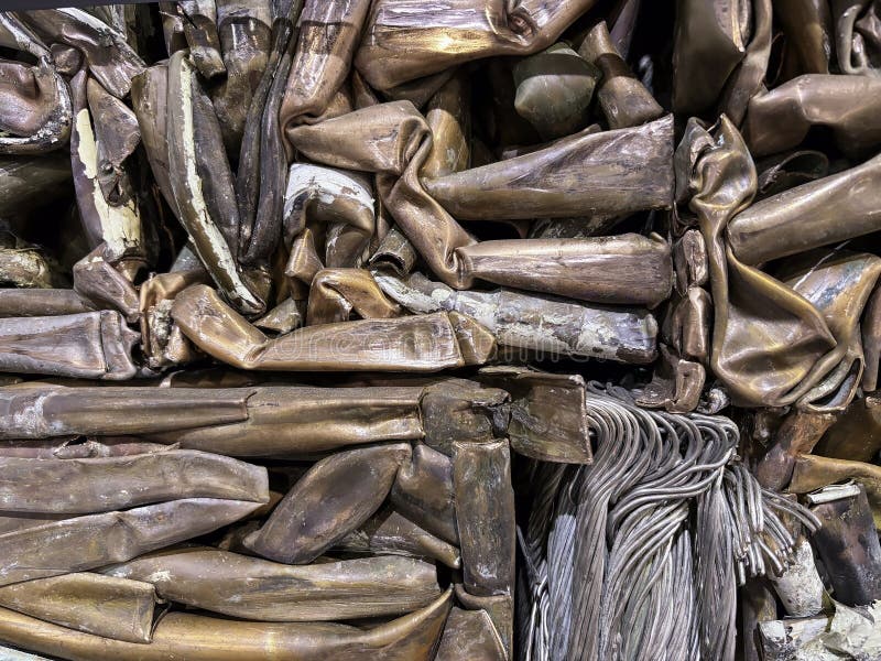 Scrap Copper Tubes and Wire Compressed into a Bale Ready To Be Recycled ...