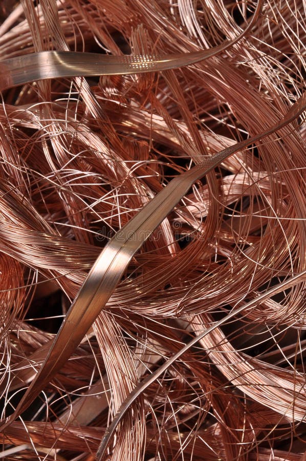 Scrap copper wires stock photo. Image of detail, light - 35472148