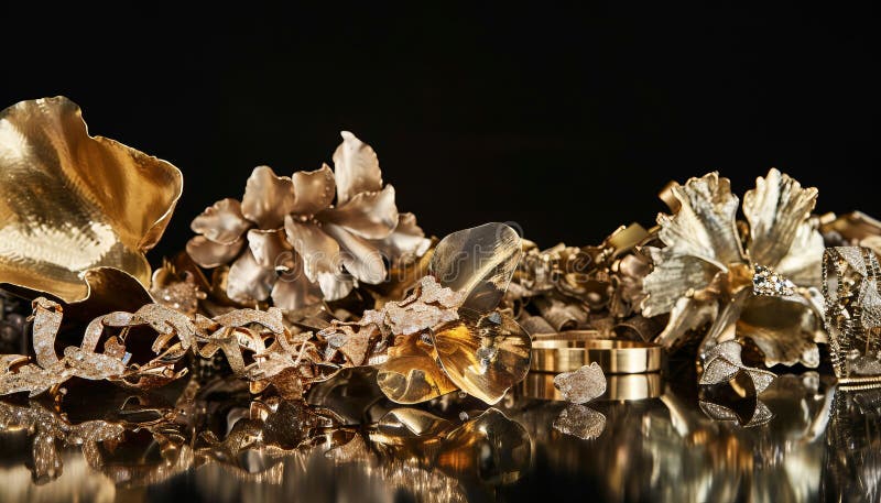 Scrap Gold and Jewelry. stock illustration. Illustration of jewellery ...