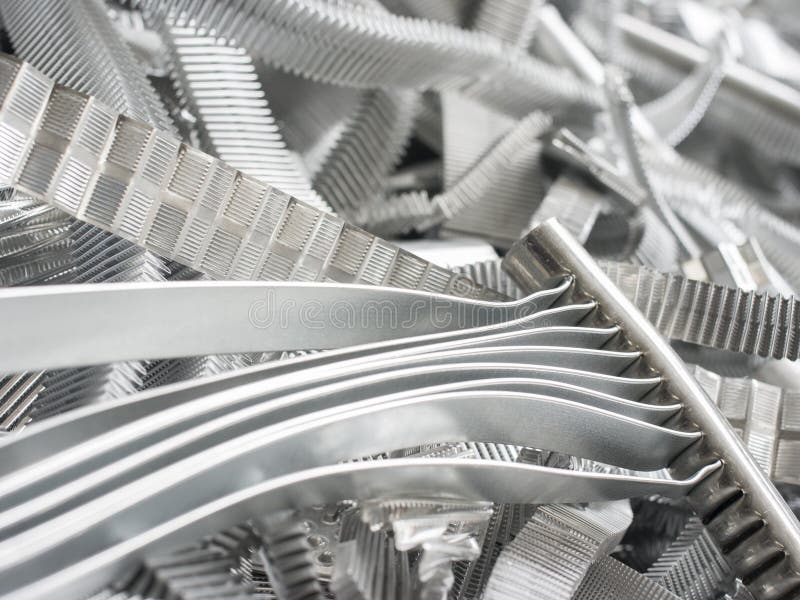 Scrap metal aluminum stock image. Image of silver, stack - 52248673