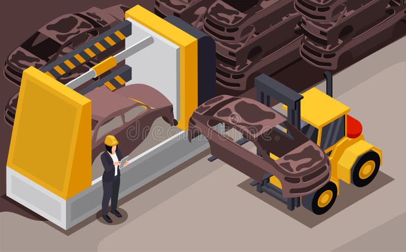 Scrap Metal Composition stock vector. Illustration of object - 282116122