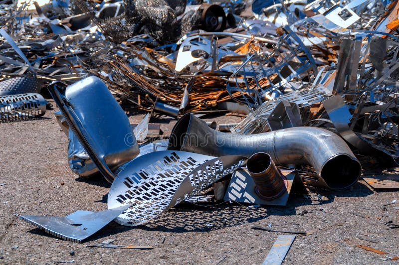 Bundle of scrap metal stock image. Image of junk, garbage - 152604857
