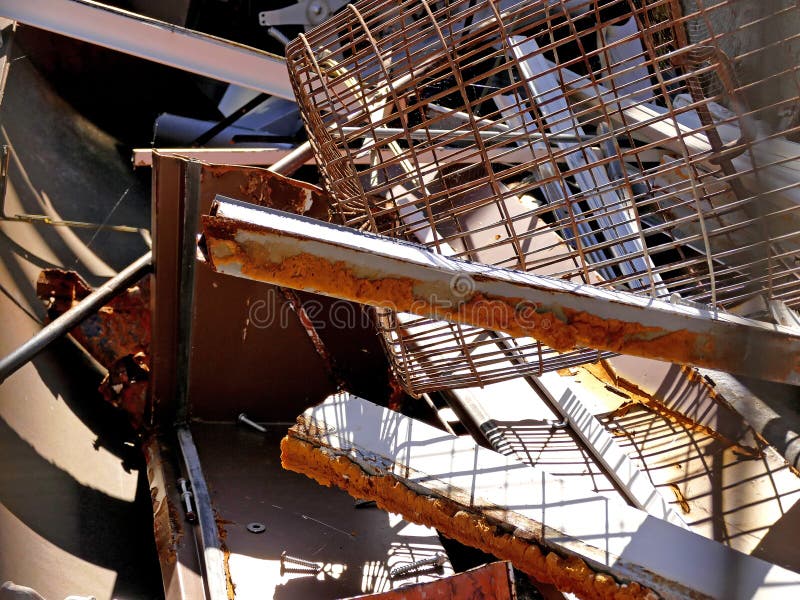 Scrap metal in a container stock image. Image of recycle - 198315257