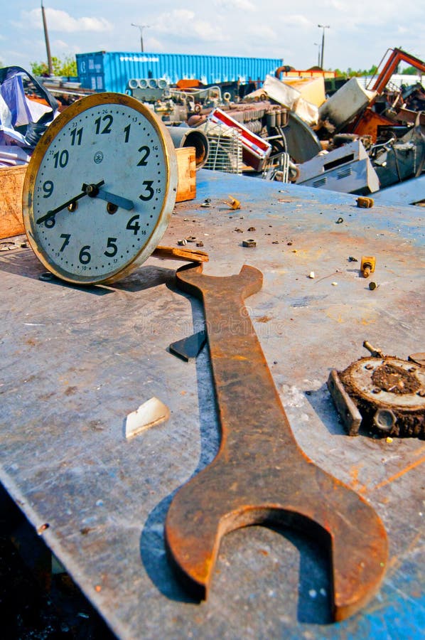 Different Scrap Metal. Textured Metal Scrap Background Stock Photo ...