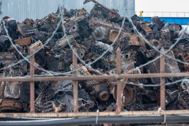 Scrap Metal Dump in the Open Air. the Concept of Environmental Safety ...