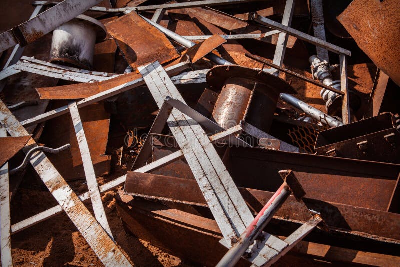 Scrap metal heap stock photo. Image of discarded, industry - 60122900