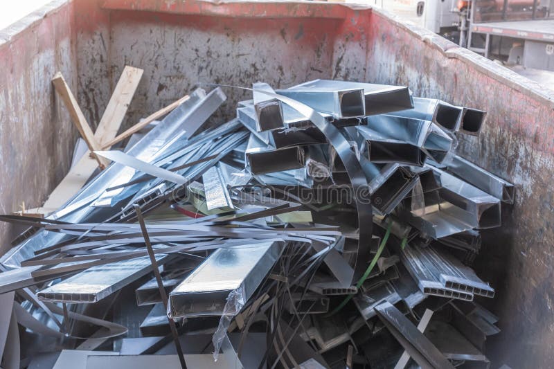 Scrap Metal in Junkyard Ready for Recycling Stock Photo - Image of ...