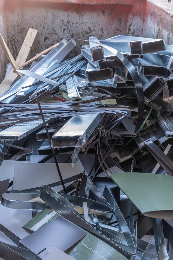 Scrap Metal in Junkyard Ready for Recycling Stock Image - Image of ...