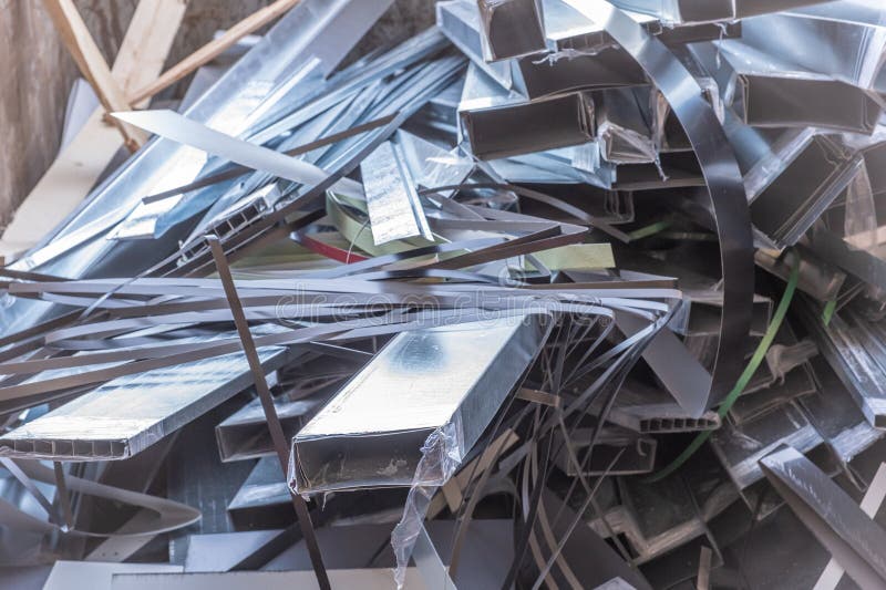Scrap Metal in Junkyard Ready for Recycling Stock Image - Image of ...