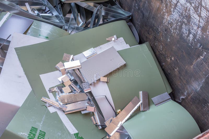 Scrap Metal in Junkyard Ready for Recycling Stock Photo - Image of ...